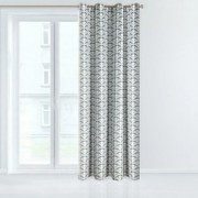 Design 91 Záclona připravená na průchodky 140x250 Abel steel silver khaki