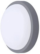 Solight LED venkovní osvětlení kulaté, 20W, 1500lm, 4000K, IP54, 20cm, šedá barva