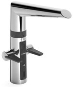 Hansa Fit - Elektronická dřezová baterie Hybrid, černá/chrom 65232213