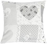 Bellatex Povláček flanelový 40x40 cm Srdce patchwork