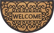 Hanse Home, Rohožka Mix Mats Cocos 105557 - na ven i na doma, 45x75 půlkruh, hnědá, chodba / předsíň