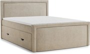 Béžová boxspring postel s úložným prostorem 160x200 cm Fresco – Maison de Rêve