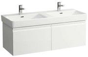 Laufen Pro S - Umyvadlová skříňka, 126x45x39 cm, 2 zásuvky, lesklá bílá H4835720964751