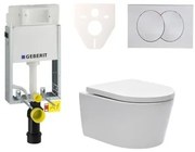 Cenově zvýhodněný závěsný WC set Geberit k zazdění + WC SAT Brevis SIKOGE1W7