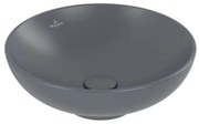 Villeroy & Boch Loop&Friends - Umyvadlo na desku, průměr 42 cm, s přepadem, CeramicPlus, Graphite 4A4600i4