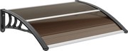 Outsunny stříška na vchodové dveře Polykarbonátová stříška, odolná proti povětrnostním vlivům, hnědá, 120x75cm| Aosom