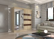 ADRK Furniture Posuvná skříň se zrcadlem a lacobelem TOURA 200 SW-TOU-S+CHL-200+A545
