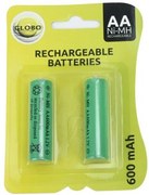 Globo 3300-2E dobíjecí baterie do solárních svítidel Ni-Mh 1,2V, AA 600mAh, 2 ks v blistru