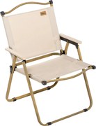 Skládací kempinková židle Outsunny s opěrkami - Oxfordská tkanina a ocelový rám - 54 x 59 x 78 cm - Khaki | Aosom