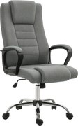 HOMCOM Manažerská ergonomická kancelářská židle s látkovým potahem, výškově nastavitelná, tmavě šedá | Aosom