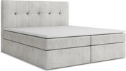 Boxspring postel s úložným prostorem 140x200 cm ve stříbrné barvě Palta – Makamii