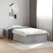 Rám postele se zásuvkami betonově šedý 100 x 200 cm kompozit 3280422