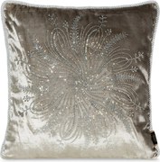 DEKORAČNÍ POVLAK NA POLŠTÁŘ ROYAL7 45X45 CM TMAVĚBÉŽOVÁ