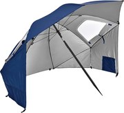 Slunečník na pláž SOLARO s UV filtrem 210x200 cm, modrý