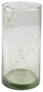 Skleněná transparentní foukaná váza Sandy – 10x20 cm