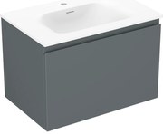 Mexen Orio koupelnová skříňka 70 cm s umyvadlem Vela, 1 zásuvka, grafit mat/bílá mat - 91A10-07047-1-BF66-W23M01