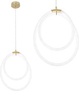 Toolight Toolight, LED závěsné svítidlo G021-CP, bílá-zlatá, OSW-06372