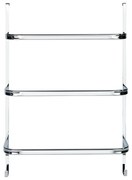 Stříbrný samodržící věšák na ručníky Wenko Towel Holder Chrome, 21 x 54 cm