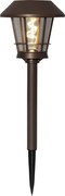 Hnědé venkovní solární LED svítidlo Star Trading Fergus, výška 35 cm