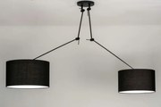 Závěsné designové černé svítidlo nad stůl Snap Light Duo Black and Black