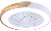 Brilagi-LED Stmív. svítidlo s ventilátorem LED/30W/230V 3000-6500K bílá/dub + DO