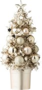 Champagne vánoční dekorace stromeček s ozdobami Chrism Bauble – 10*10*20,5 cm