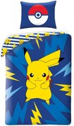 Bavlněné ložní povlečení Pokémon Pikachu - motiv Bleskový šok - 100% bavlna - 70 x 90 cm + 140 x 200 cm