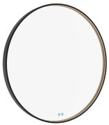 Nimco - Zrcadlo s LED osvětlením, průměr 100 cm, dotykový senzor, černá ZPC 31004RVX-90