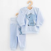 Kojenecká souprava tričko a tepláčky New Baby Happy Elephant blue, vel. 80 (9-12m)