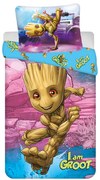 MK Lůžkoviny Dětské bavlněné povlečení – Groot "I am Groot"