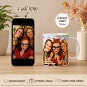 Personalizovaný hrnek z vlastní fotky pro kamarády a partu – 3D ilustrace