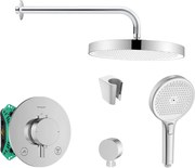 SANITINO - Sprchový set s termostatem a tělesem pod omítku Hansgrohe, příslušenství kielle, chrom SANI21HKK014