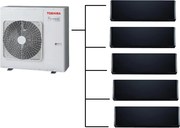Klimatizace Toshiba Shorai Curve black 1+5 ( 2,5kW + 2,5kW + 2,5kW + 2,5kW + 2,5kW ) Multi-split R32