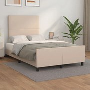 Rám postele bez matrace cappuccino 120x190 cm umělá kůže 3270553