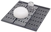 Šedá nastavitelná plastová odkapávací mřížka na dřez 43x13 cm Platform – Joseph Joseph
