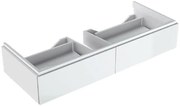 Geberit Xeno 2 - Skříňka pod umyvadlo 120 cm s LED svítidlem, 2 zásuvky, lesklá bílá 500.517.01.1
