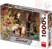 DINO Puzzle 1000 dílků Kočičky skrytá tajemství 66x47cm skládačka v krabici dn532656