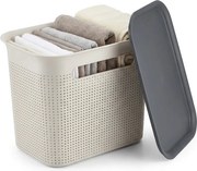 Rotho Úložný box s víkem a s madly BRISEN 7l, 26x18x21cm, bílý