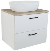 Comodo Koupelnová skříňka pod deskové umyvadlo Agria NEW W 60-HD - bílá/dub sonoma