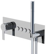 Steinberg 390 - Baterie pod omítku pro 4 spotřebiče, s tělesem, chrom 390 2242 2