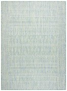 Dywany Łuszczów, Kusový koberec Sion Sisal Aztec 22184 green/blue/ecru – na ven i na doma, 80x150, zelená, chodba / předsíň