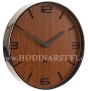 Designové nástěnné hodiny Future Time FT3010TT Flat walnut 30cm
