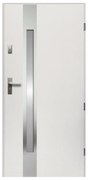 O.K. Doors® Vchodové dveře Hestia, 90 P, rozměr vč. zárubně: 1000 × 2070 mm, ocel, pravé, bílé, prosklené