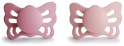 Frigg Dudlík Frigg Butterfly 2-pack silikon vel.1 Cedar/Baby Pink