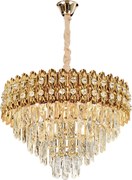 Toolight Toolight, křišťálové závěsné svítidlo 60cm, 8xE14, G058-CP, zlatá, OSW-08992