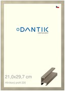 DANTIK rámeček 21x29,7 | ALU profil 6220 champagne (Sklo Čiré)