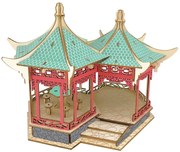 Woodcraft construction kit Woodcraft Dřevěné 3D puzzle slavné budovy Yueyang Tower v barvě