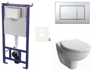 Cenově zvýhodněný závěsný WC set SAT do lehkých stěn / předstěnová montáž+ WC VitrA Normus SIKOSSNOR21K