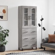 Skříň highboard šedá sonoma 69,5 x 34 x 180 cm kompozitní dřevo