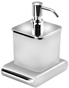 Sapho Flori - Dávkovač mýdla s držákem, mléčné sklo, chrom RF019